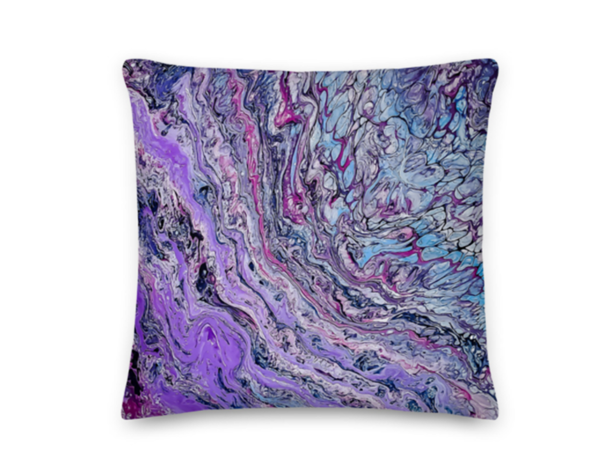 Acrylic Pour Image Number 21-20210717_17361 Premium Pillow | Zelias ...