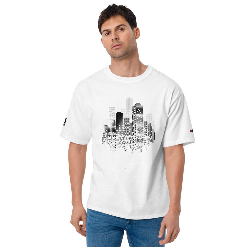 Black City Number 12 Men's Champion T-Shirt | Zelias Designs Arts